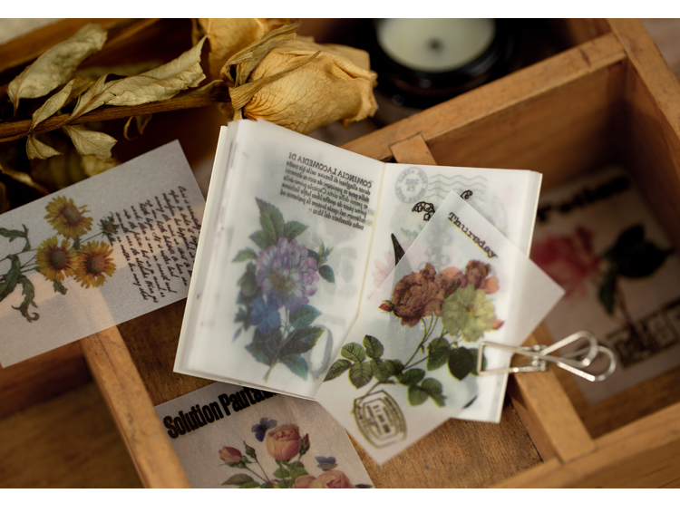JotBox 50pcs/pack Vintage Creative Translucent Material Paper Litmus ...