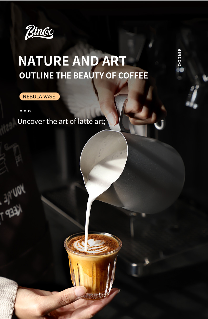 BINCOO Coffee Latte Art Vat Stainless Steel Professional Latte Art Cup ...
