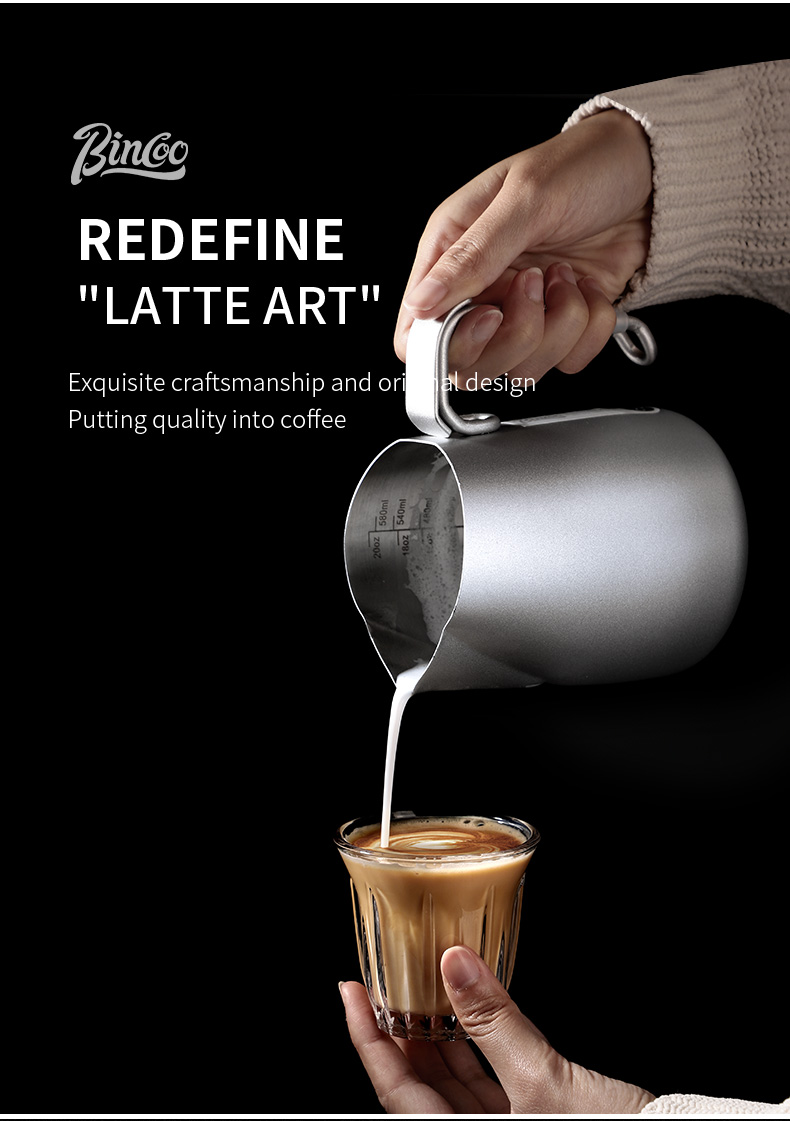 BINCOO Coffee Latte Art Vat Stainless Steel Professional Latte Art Cup ...