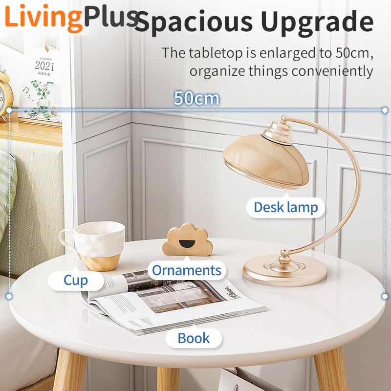 Bedside Table Side Table Nightstand End Table Round Table Multi-layer ...