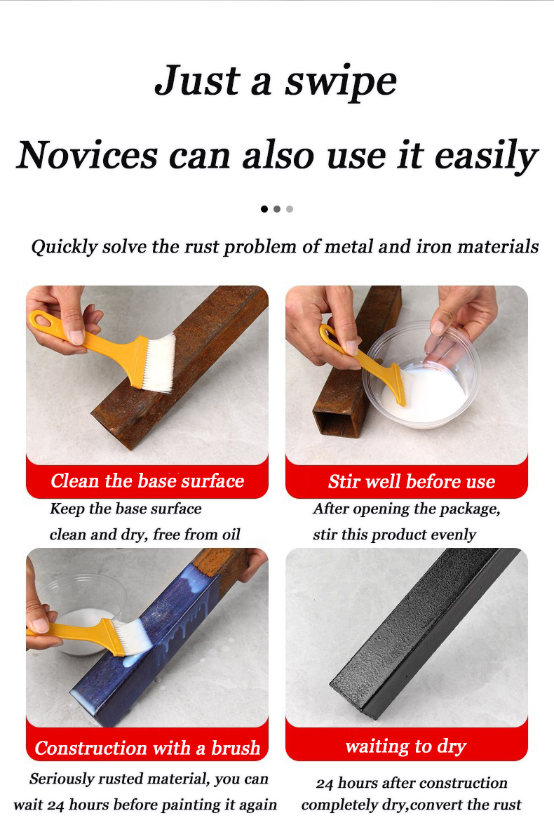 [New rust removal formula]anti rust paint 300g No sanding required ...