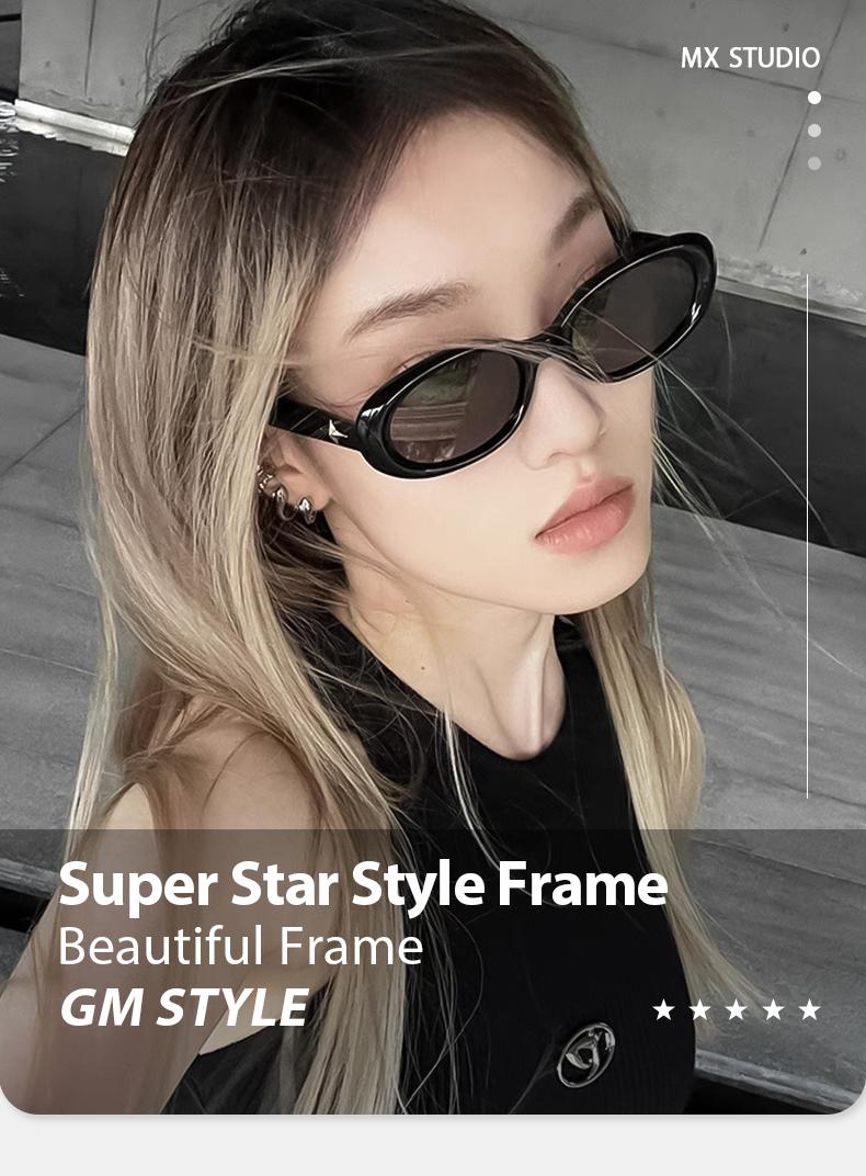 Y2K Ins Trend Hip Hop sunglasses Round face Sunglasses UV Protection Unisex HANNA | Shopee Malaysia