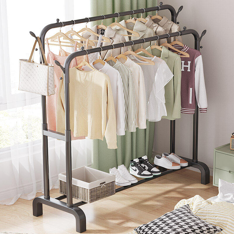 130cm Single / Double Pole Clothes Rack Strong Powder Coated Drying ...