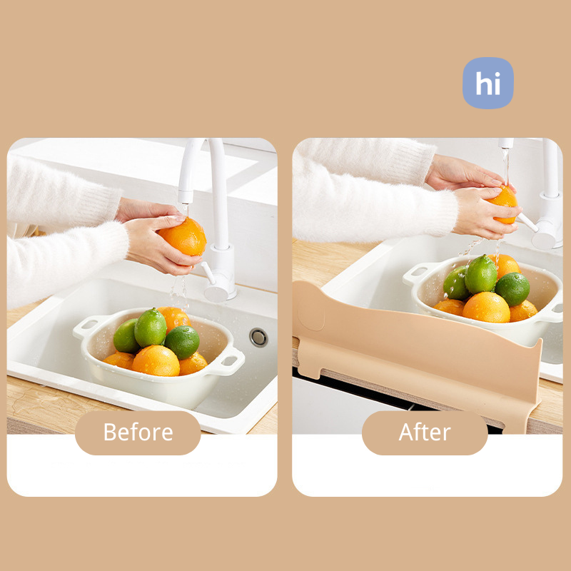 HI HOMES Kitchen Silicone Water Blocking Plate Household Sink ...