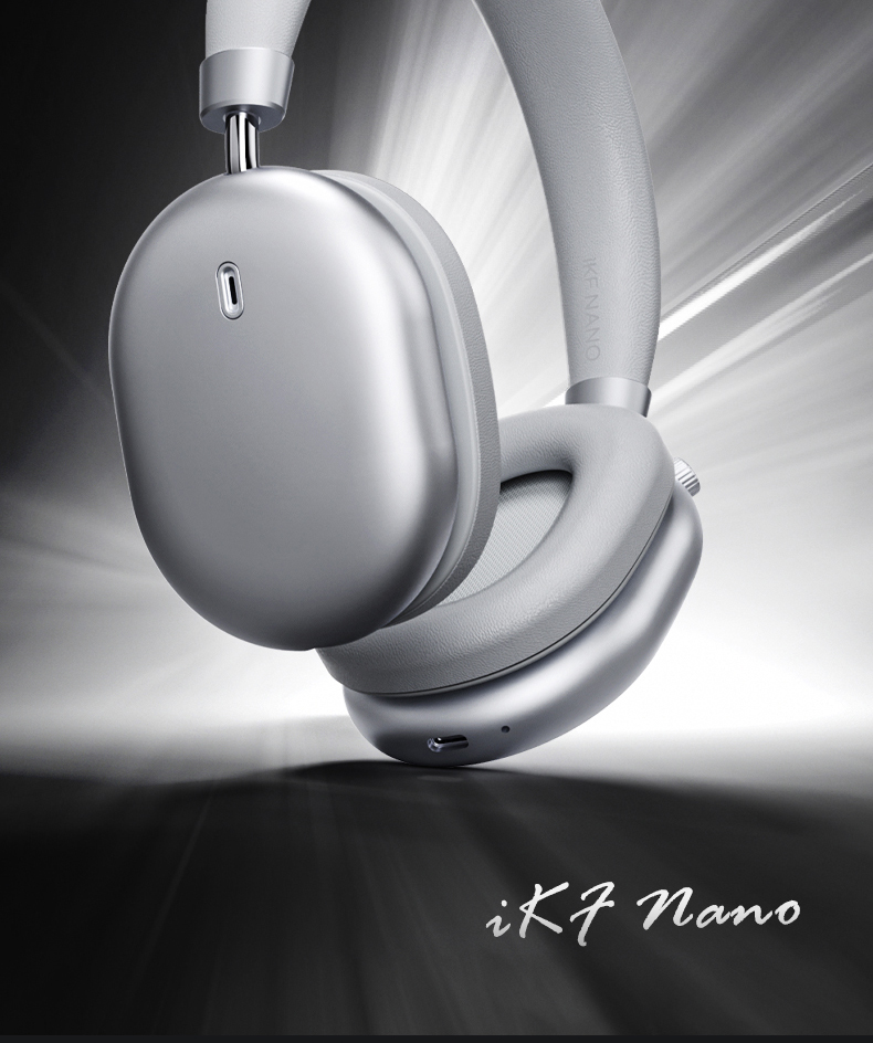 iKF Nano Wireless Bluetooth Over-Ear Headphones -56dB Aptive ANC ENC ...