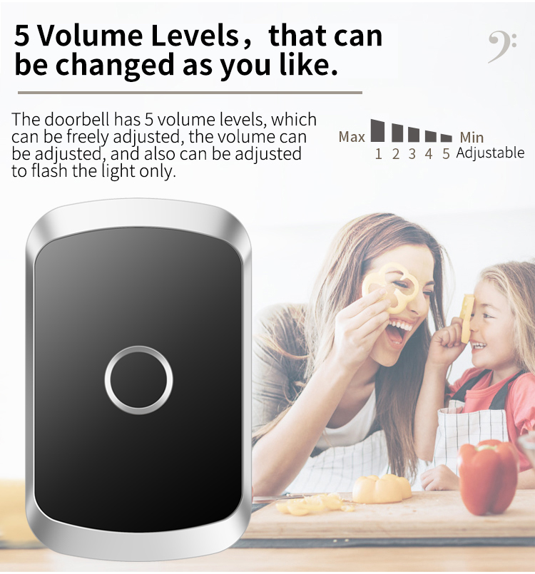 Wireless intelligent waterproof home call bell,welcome doorbell with 60 ...