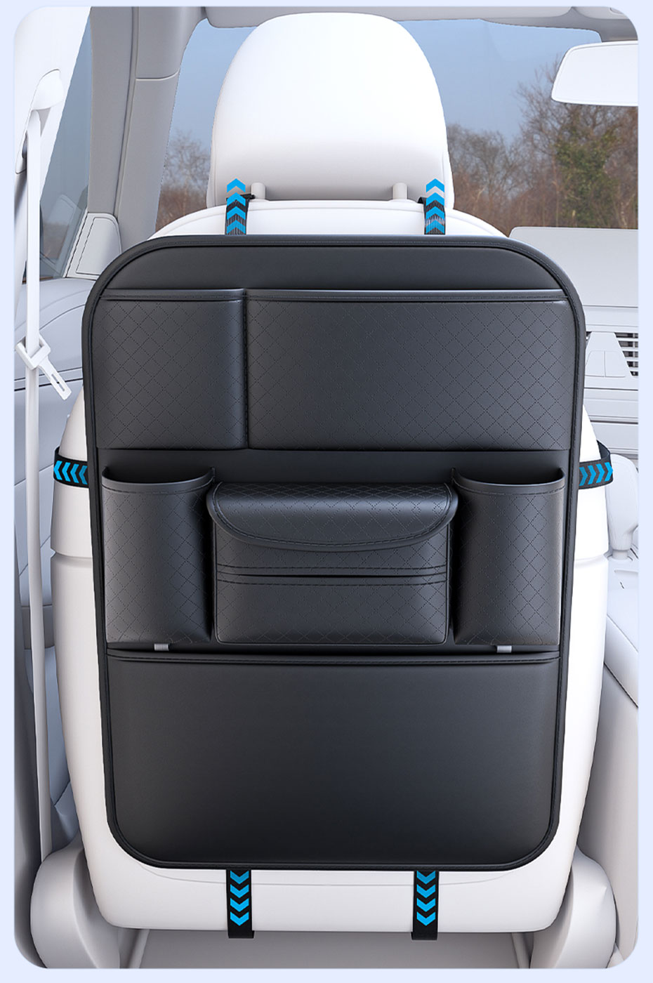 SEAMETAL Car Seat Back Organizer Multi Pocket Backrest Hanging Storage ...