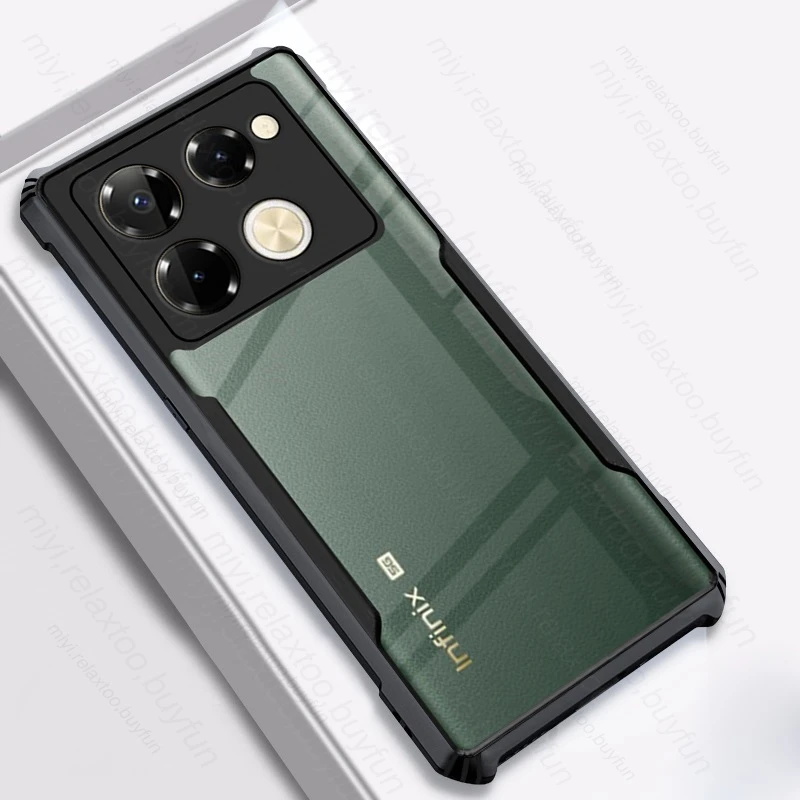 For Infinix Note 40 Pro 4G Case Clear Acrylic Back Phone Cover For Infinix Note40 Pro Plus + 5G ...