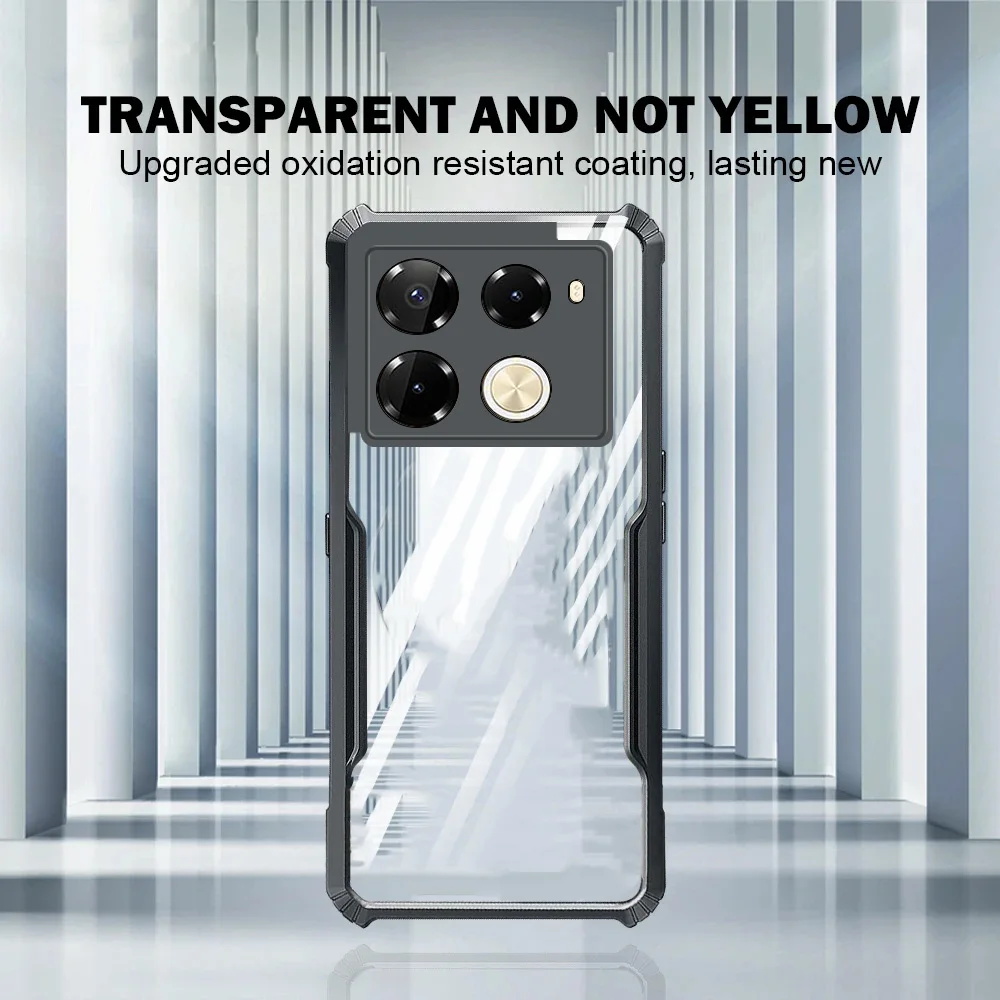 For Infinix Note 40 Pro 4G Case Clear Acrylic Back Phone Cover For Infinix Note40 Pro Plus + 5G ...