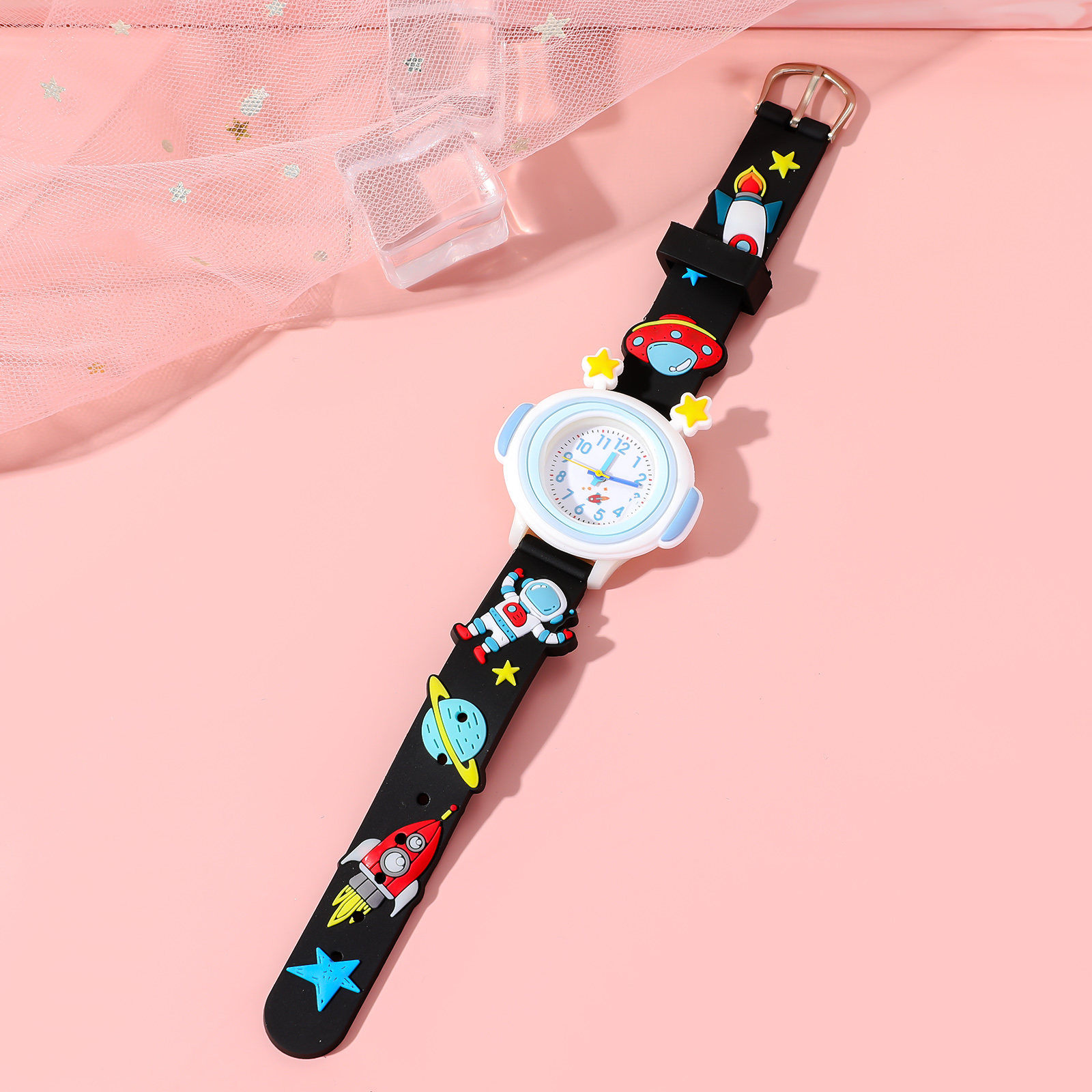 The new Children's cartoon astronaut silica gel quartz watch | Shopee ...
