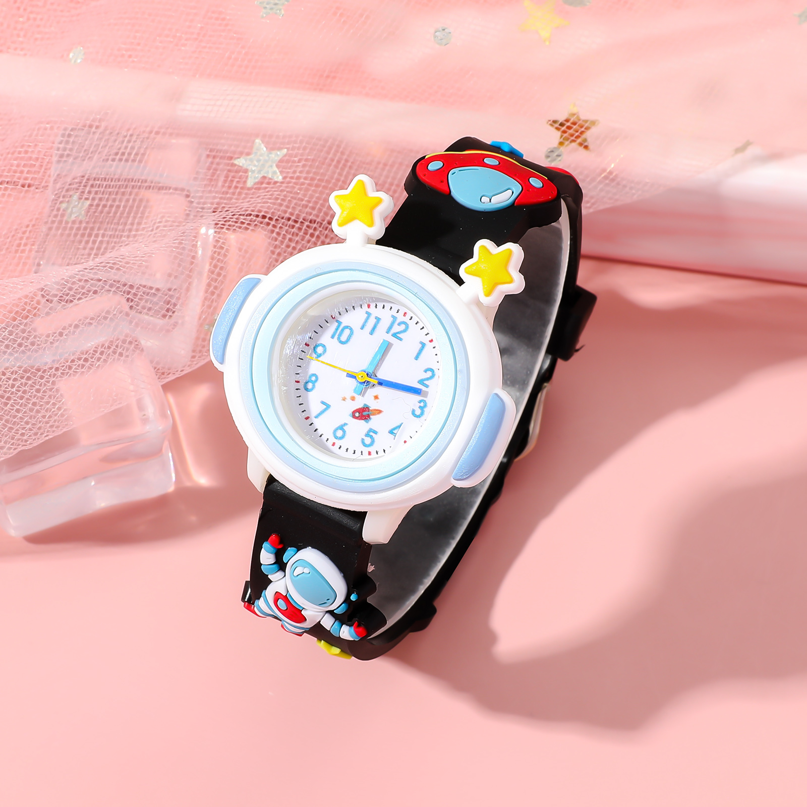 The new Children's cartoon astronaut silica gel quartz watch | Shopee ...