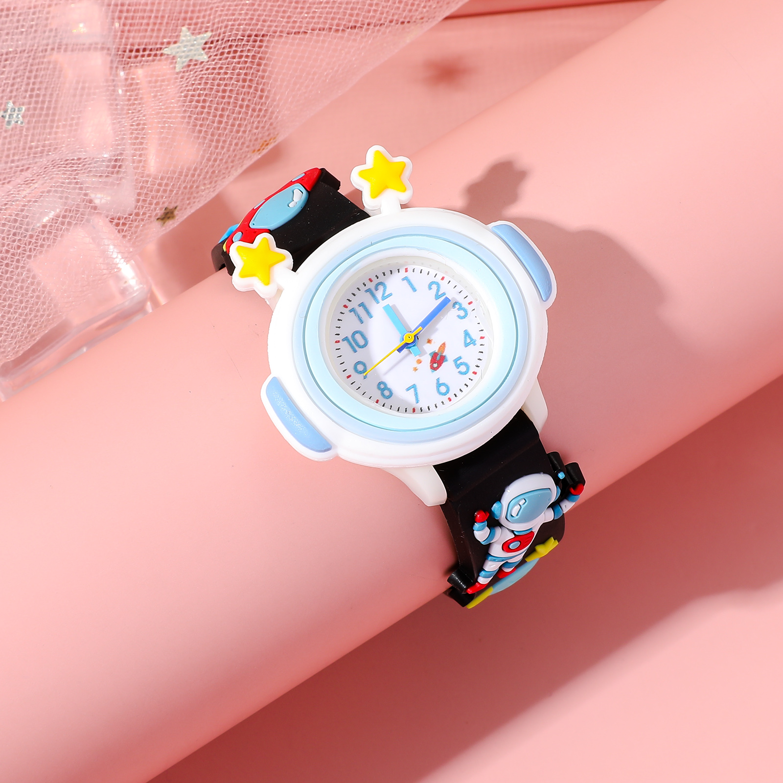 The new Children's cartoon astronaut silica gel quartz watch | Shopee ...