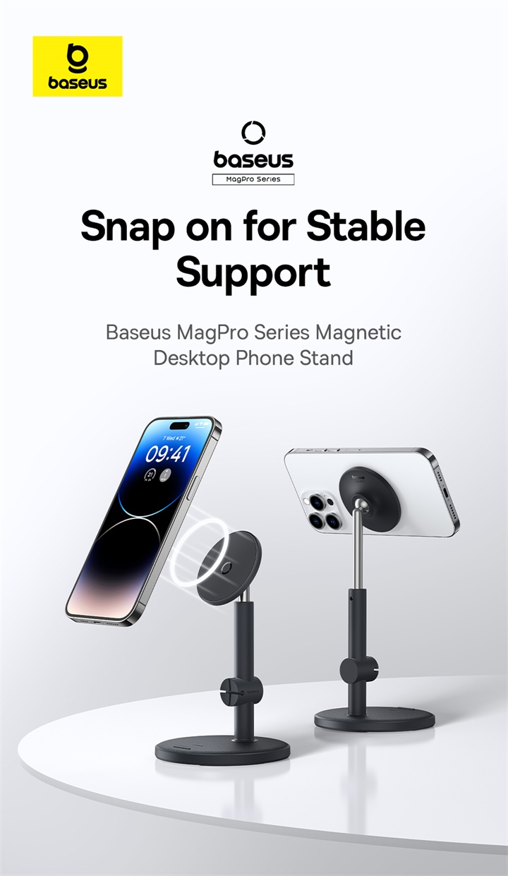 Baseus Magnetic Phone Stand Adjustable Telescopic Phone Holder For iP ...