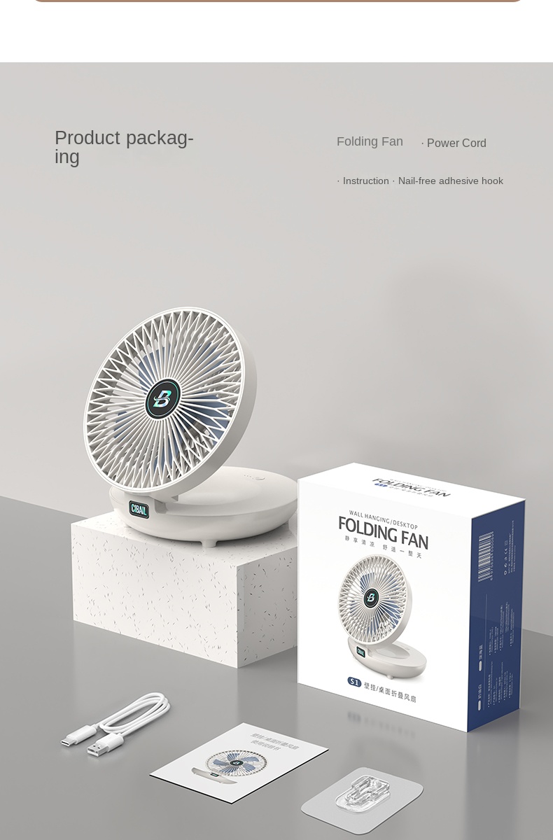 Local shipment 】XIAOMI Portable Dual-use Table Desk fan/Wall-mounted ...