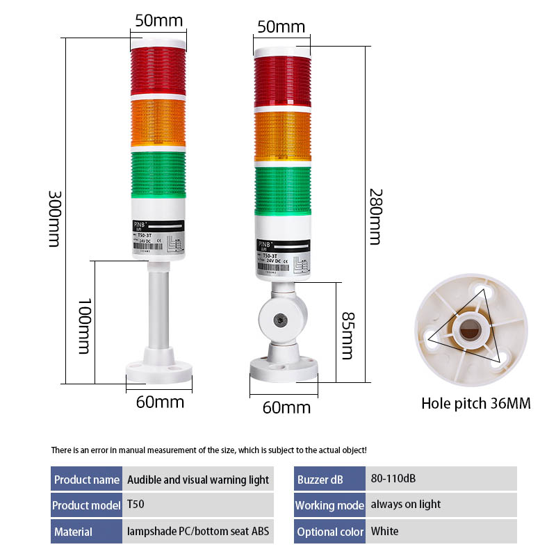 Tower Light Three-Color Warning Light Machine Tool Signal LED Indicator ...