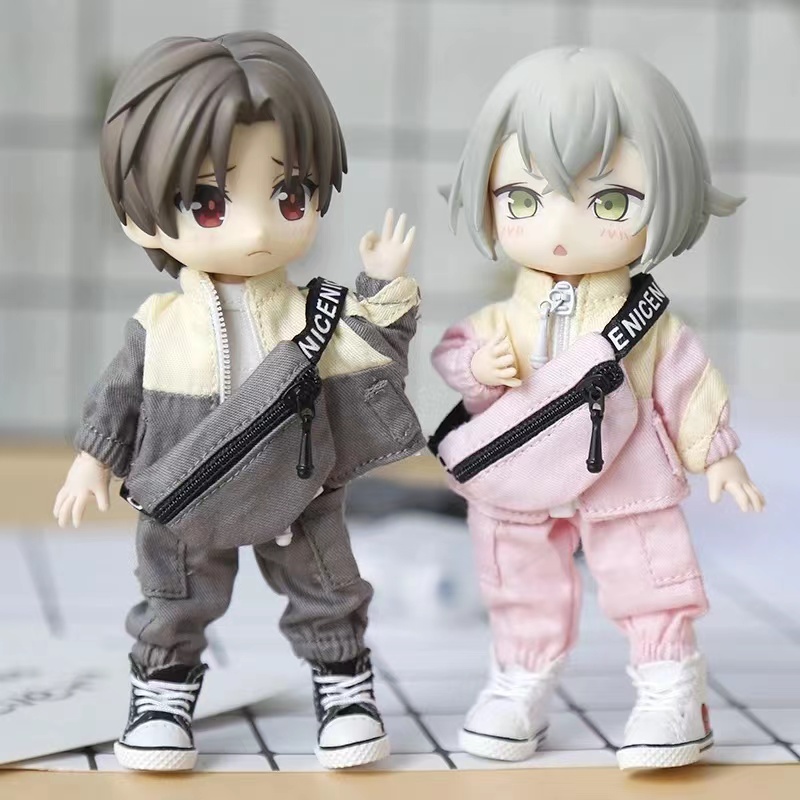 OB11 Clothes 3pcs ( Coat Pants Bag ) Doll uniforms 1/12 BJD Doll ...