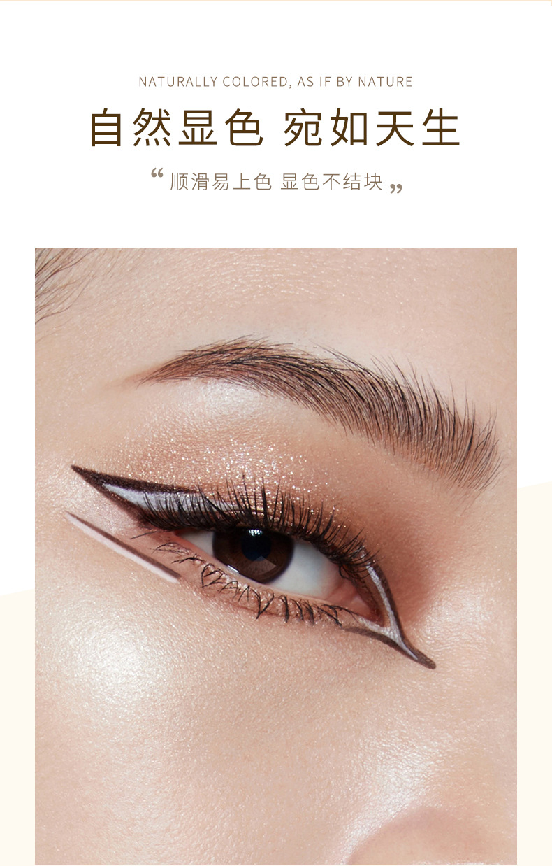 Myonly Slim Golden Pipe Double Ended Triangle Eyebrow Pencil With Brush ...