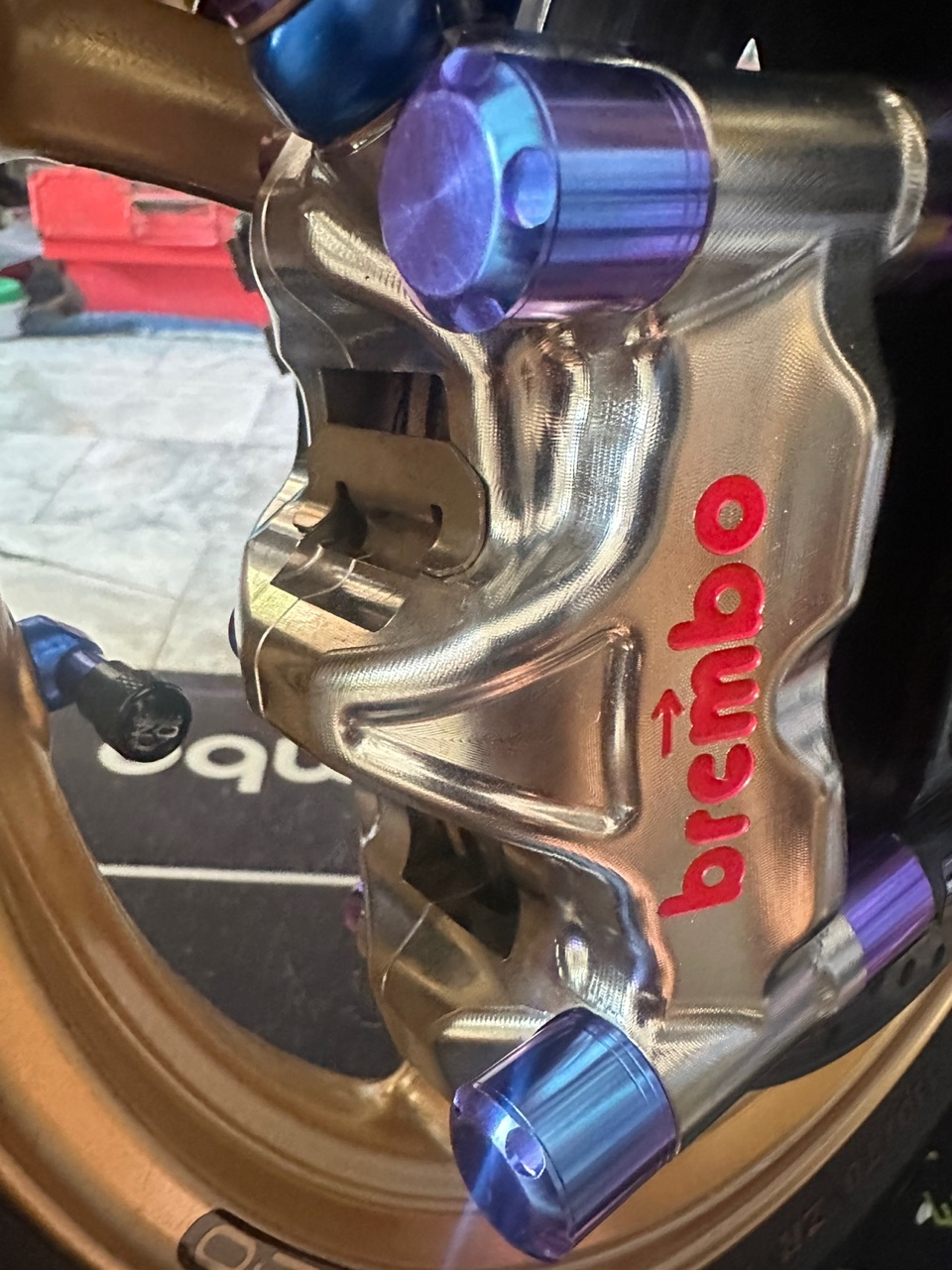 GR5 TC4 Titanium Motorcycle brake caliper screw Universal Bicycle M6 M8 ...