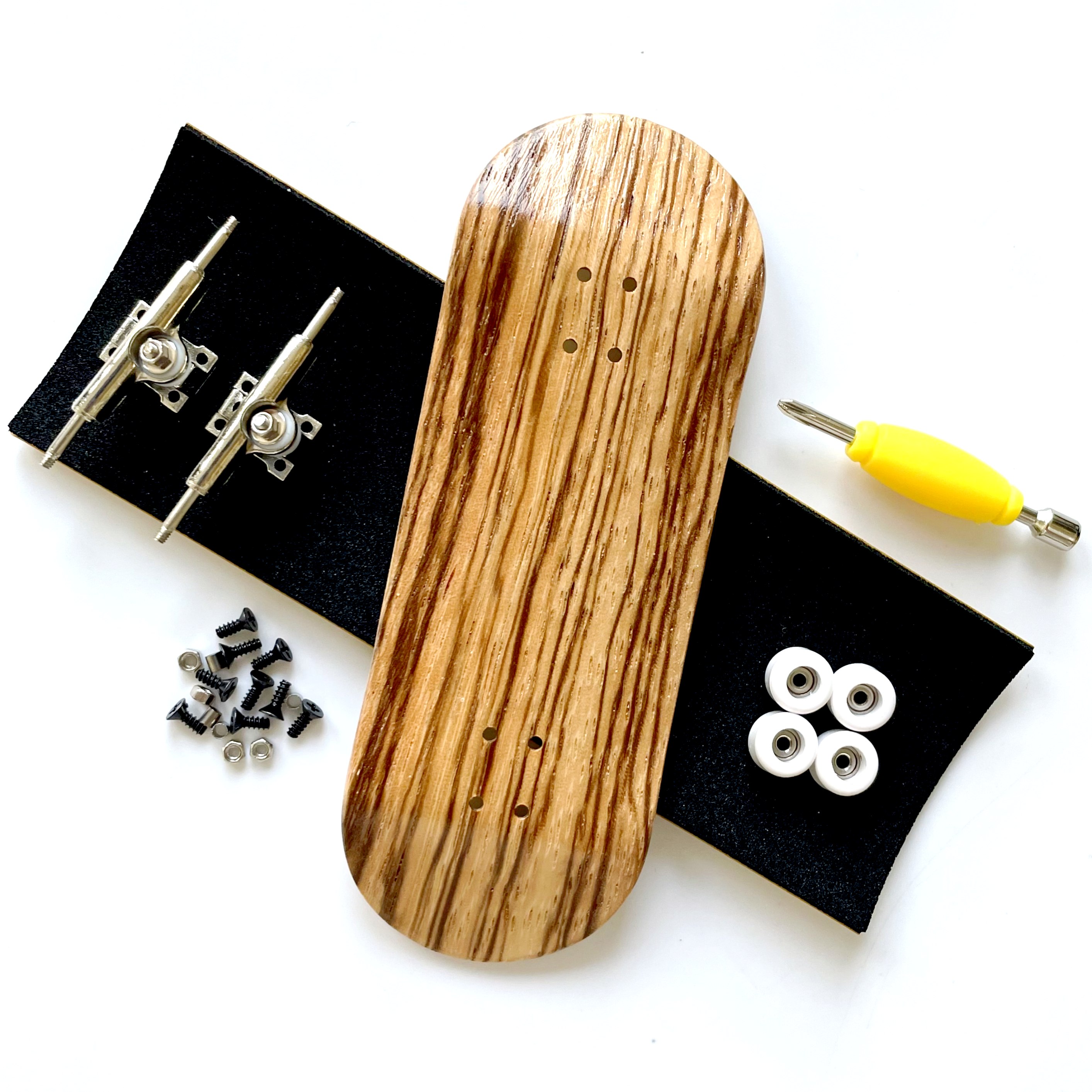 34mm Wooden Fingerboard Set with Double Axle Trucks Bearing Wheels for ...