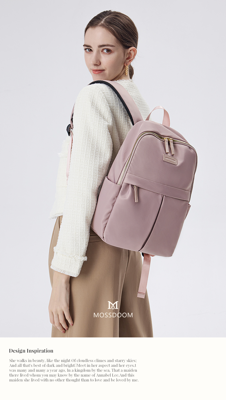 MOSSDOOM Women's Bag Breton Backpack School Bags Zipper Water Proof ...