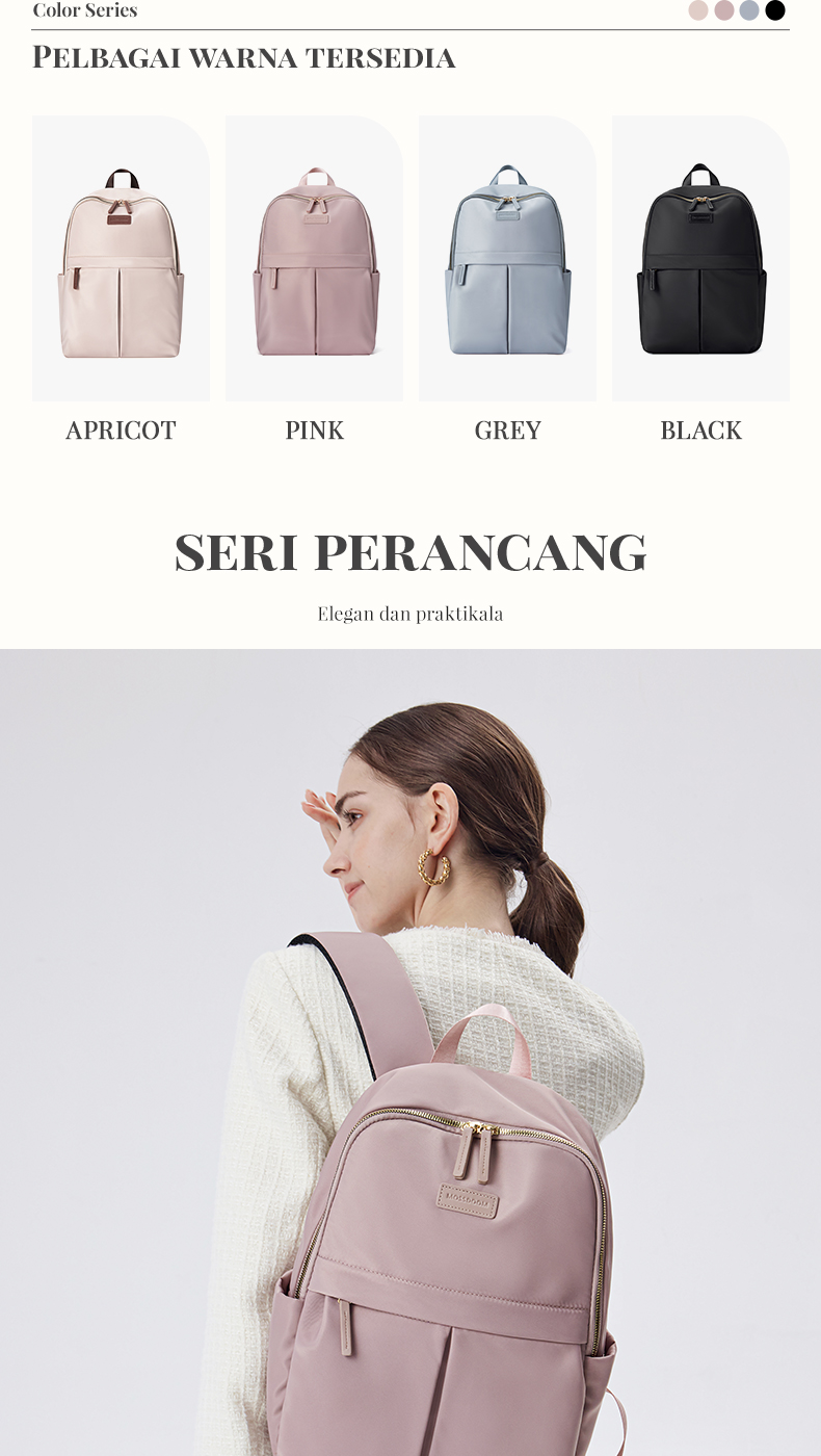 MOSSDOOM Women's Bag Breton Backpack School Bags Zipper Water Proof ...