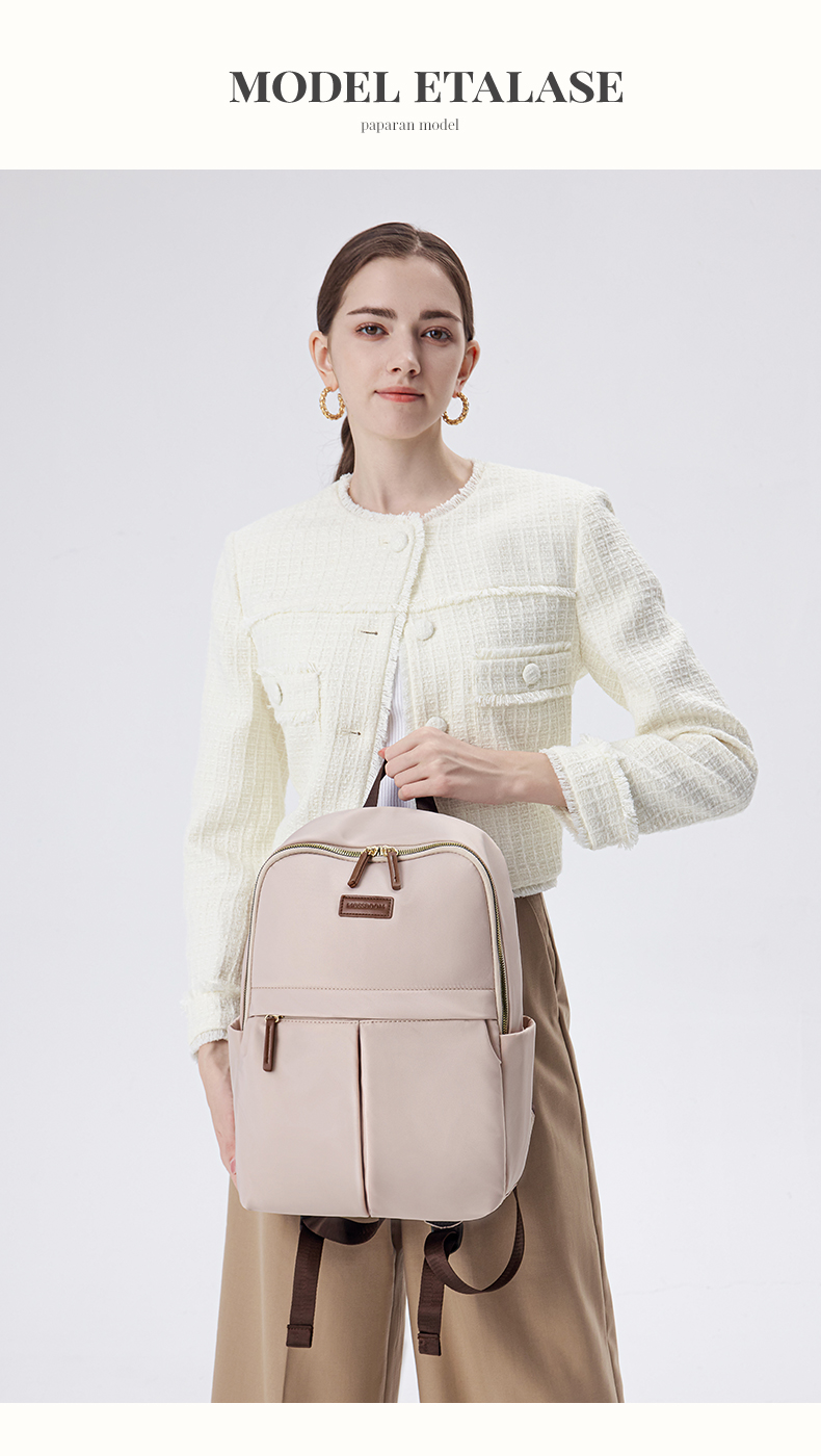 MOSSDOOM Women's Bag Breton Backpack School Bags Zipper Water Proof ...