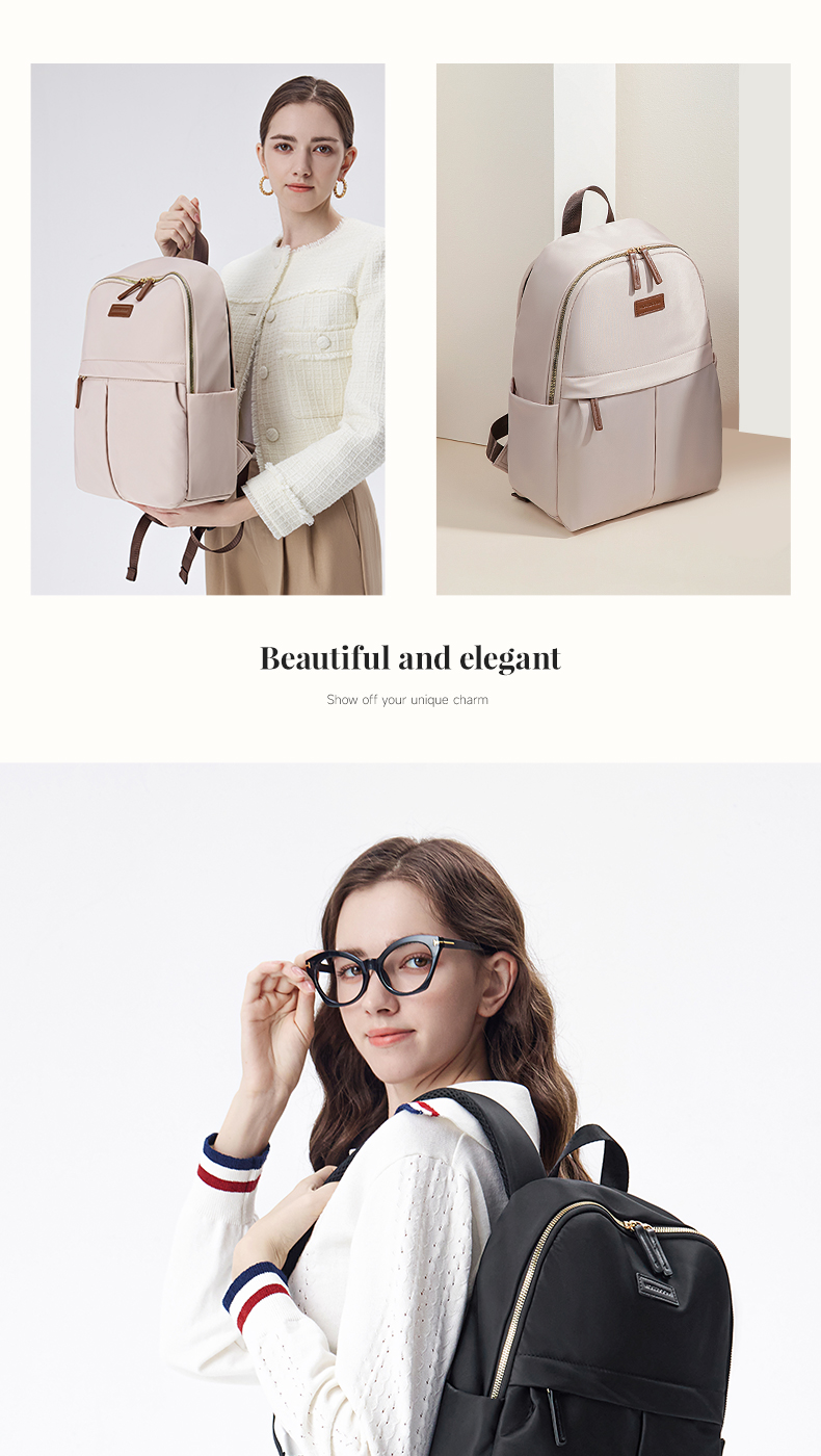 MOSSDOOM Women's Bag Breton Backpack School Bags Zipper Water Proof ...