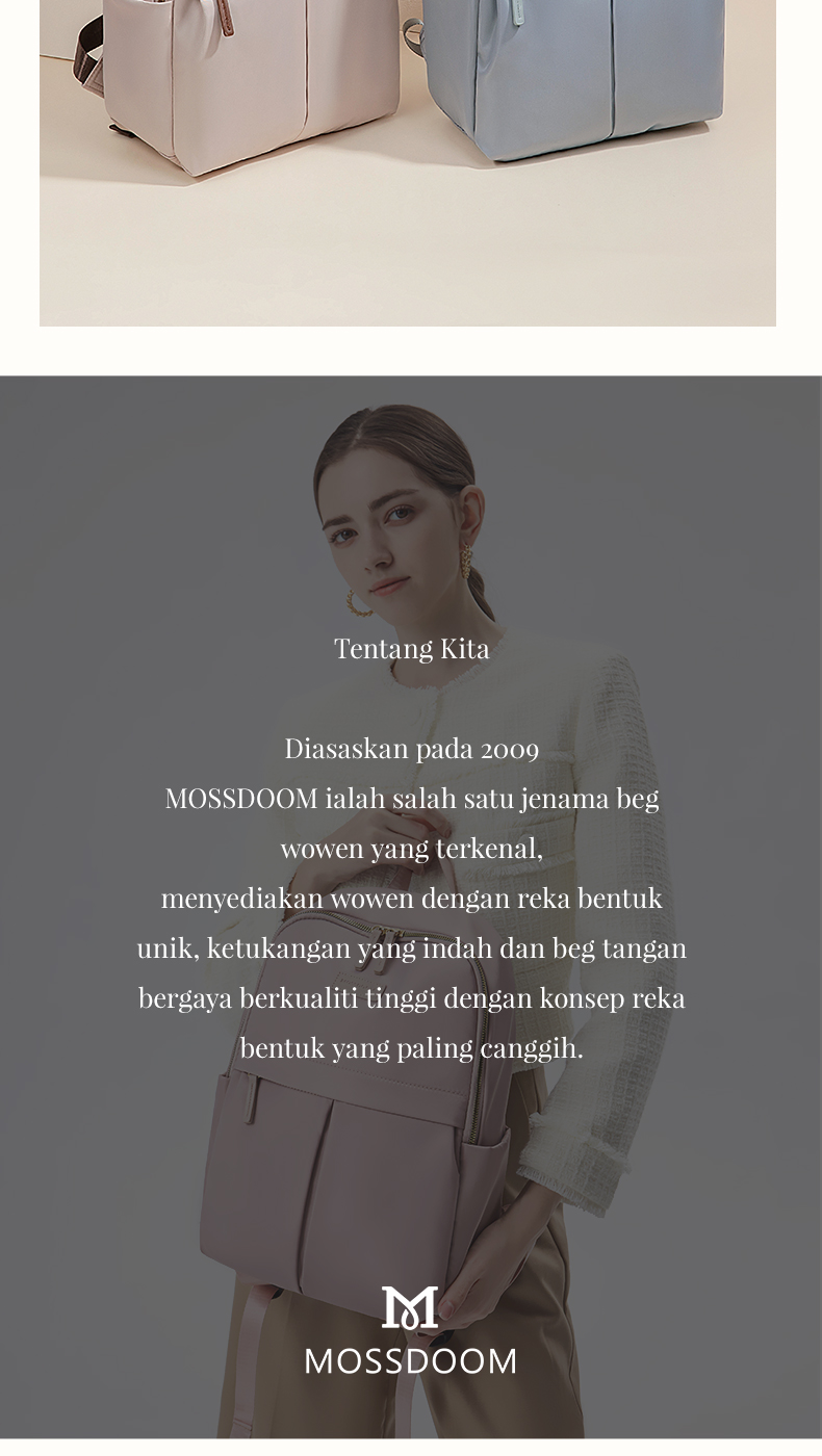 MOSSDOOM Women's Bag Breton Backpack School Bags Zipper Water Proof ...