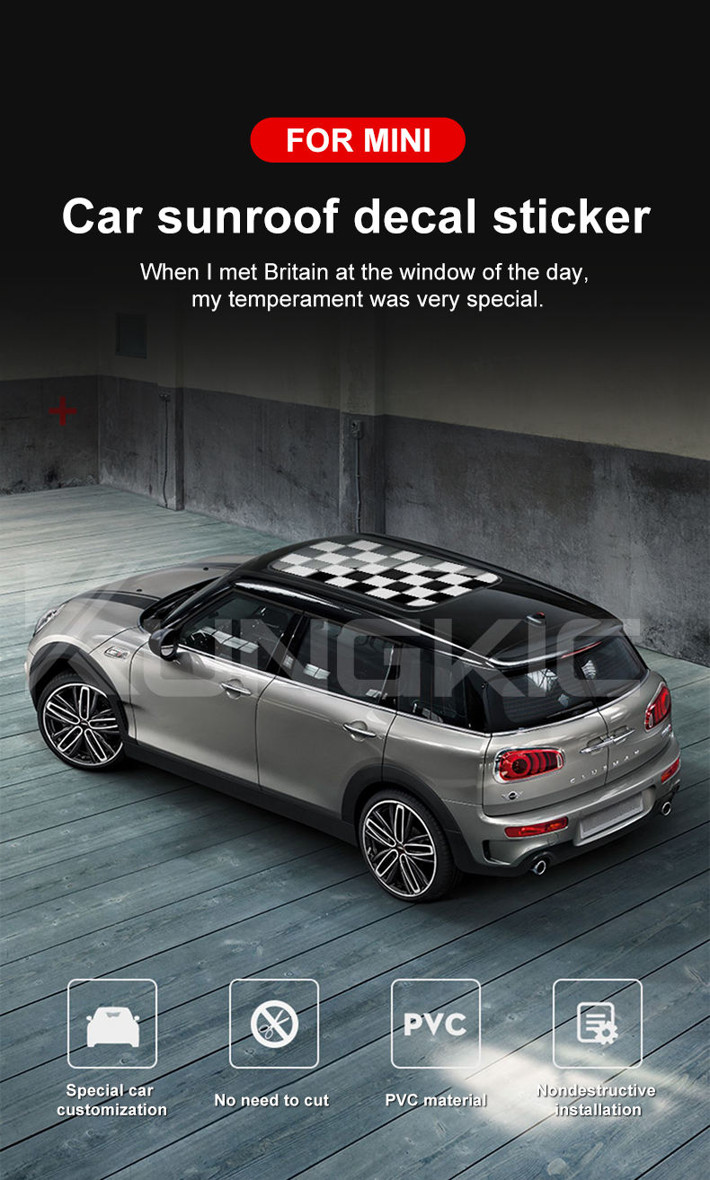Car Sunroof Skylight Stickers Car Windows Stickers for MINI Cooper ...