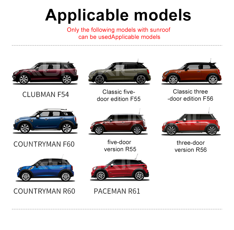 Car Sunroof Skylight Stickers Car Windows Stickers for MINI Cooper ...