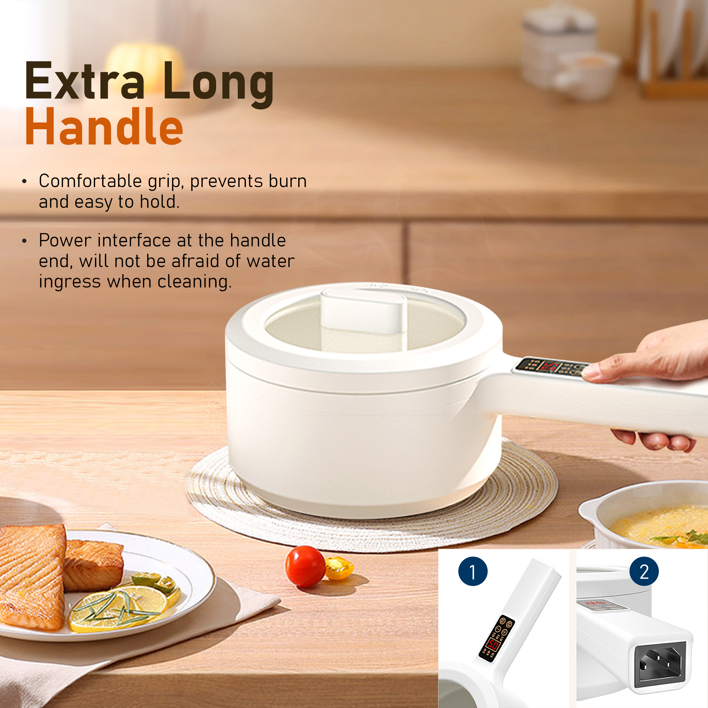 【FREE GIFT】KADONIO 電煮鍋 Multifunction Electric Smart Cooking Pot Multi Cooker with Steamer Rice ...