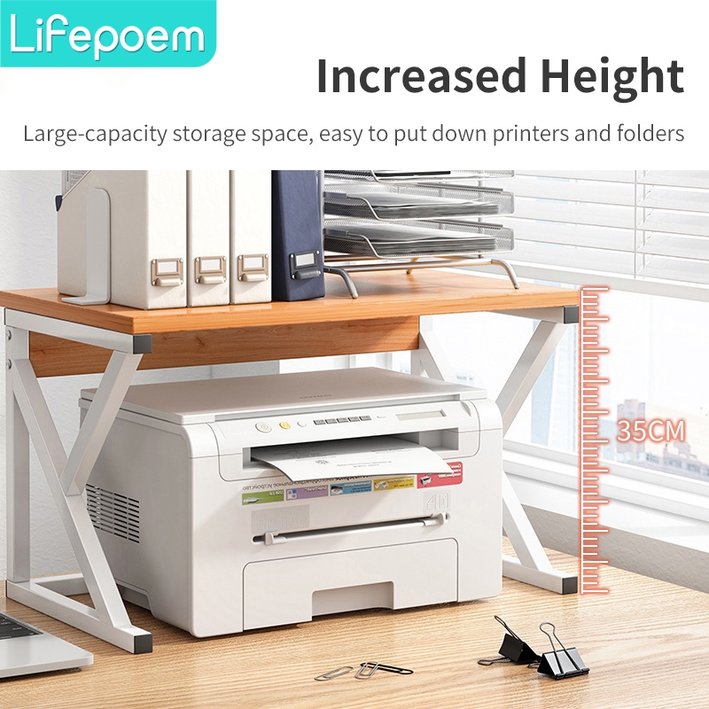 Printer Rack Print Shelf Document Rack Desk Organizer Multi-Layer ...