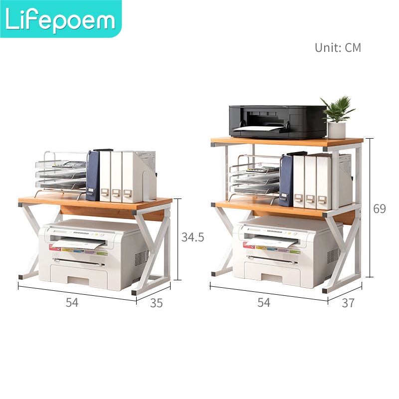 Printer Rack Print Shelf Document Rack Desk Organizer Multi-Layer ...