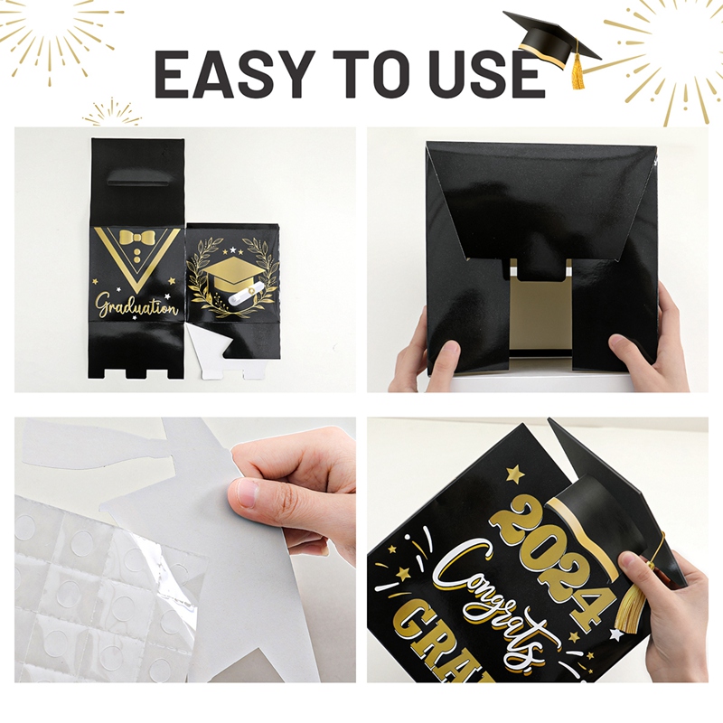 Multicolor Graduation Card Box Graduation Card Holder Foldable ...