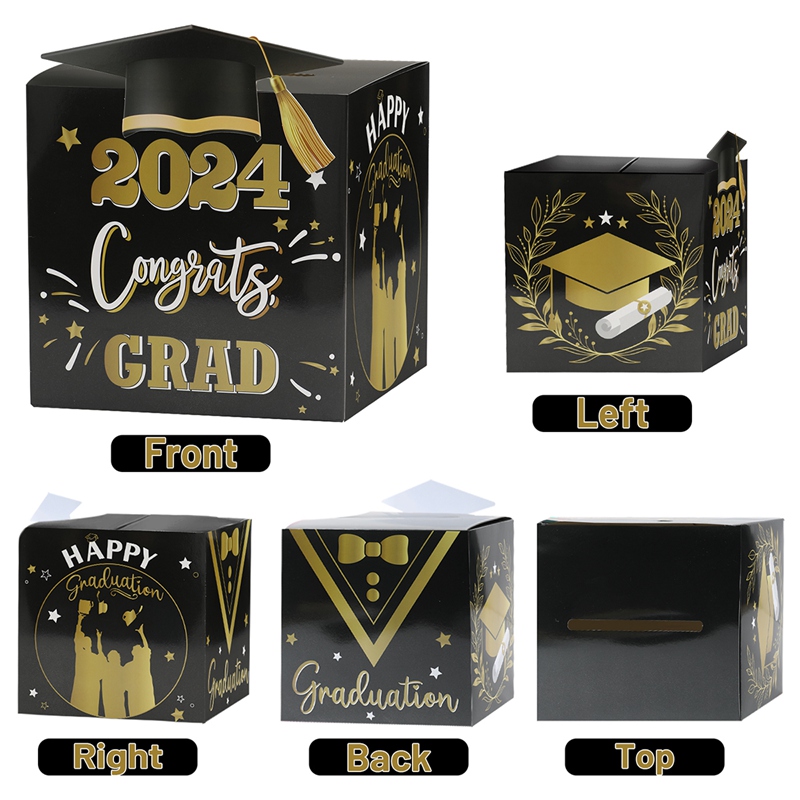 Multicolor Graduation Card Box Graduation Card Holder Foldable ...