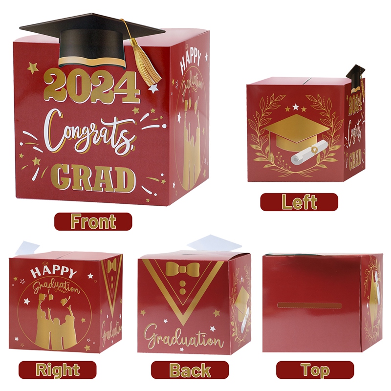 Multicolor Graduation Card Box Graduation Card Holder Foldable ...
