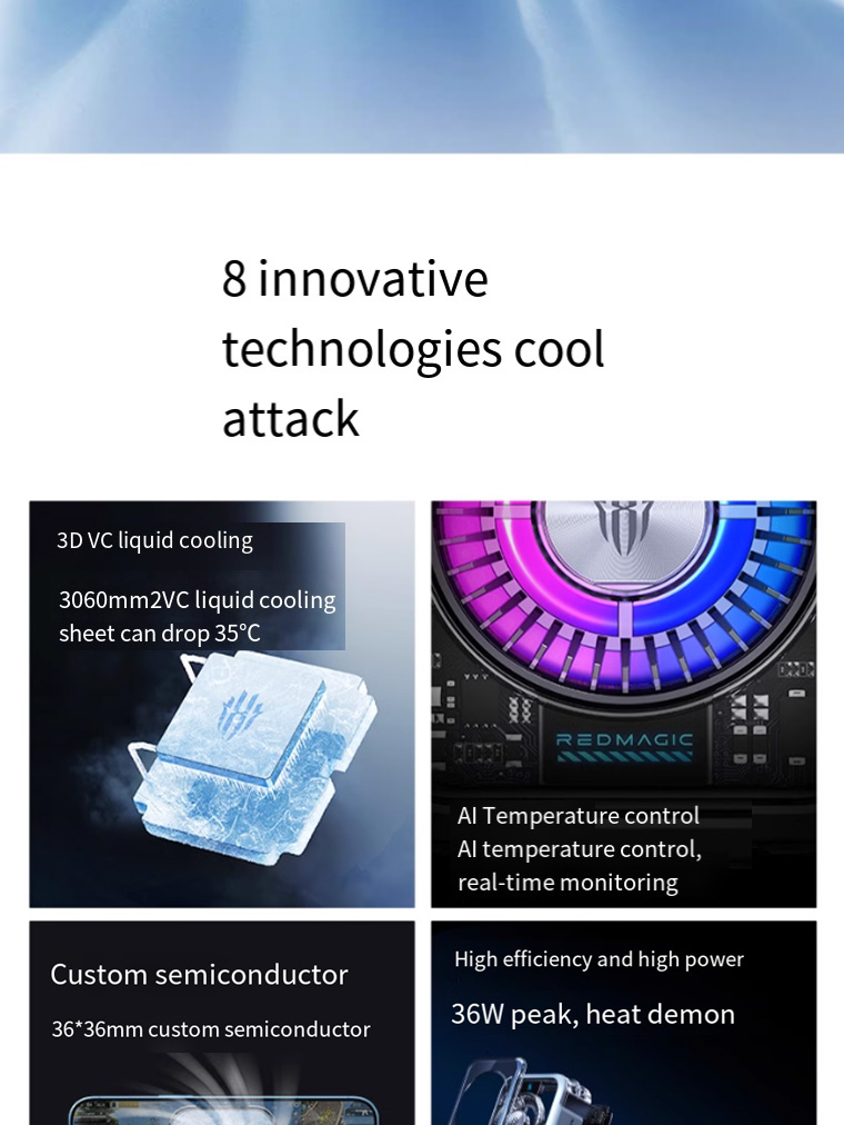 Nubia redmagic 5Pro 36W Liquid cooled cooling mobile phone radiator VC liquid cooled ...