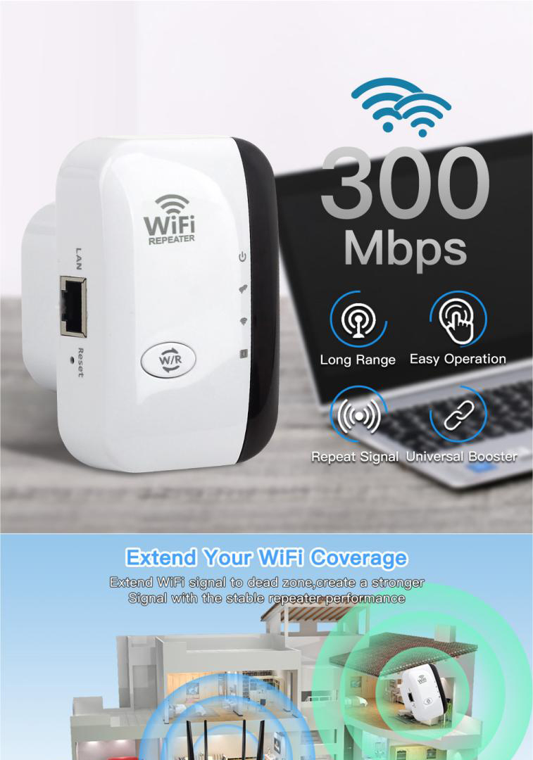 300Mbps Wireless Wifi Repeater Remote Wifi Extender Wifi Amplifier 802 ...