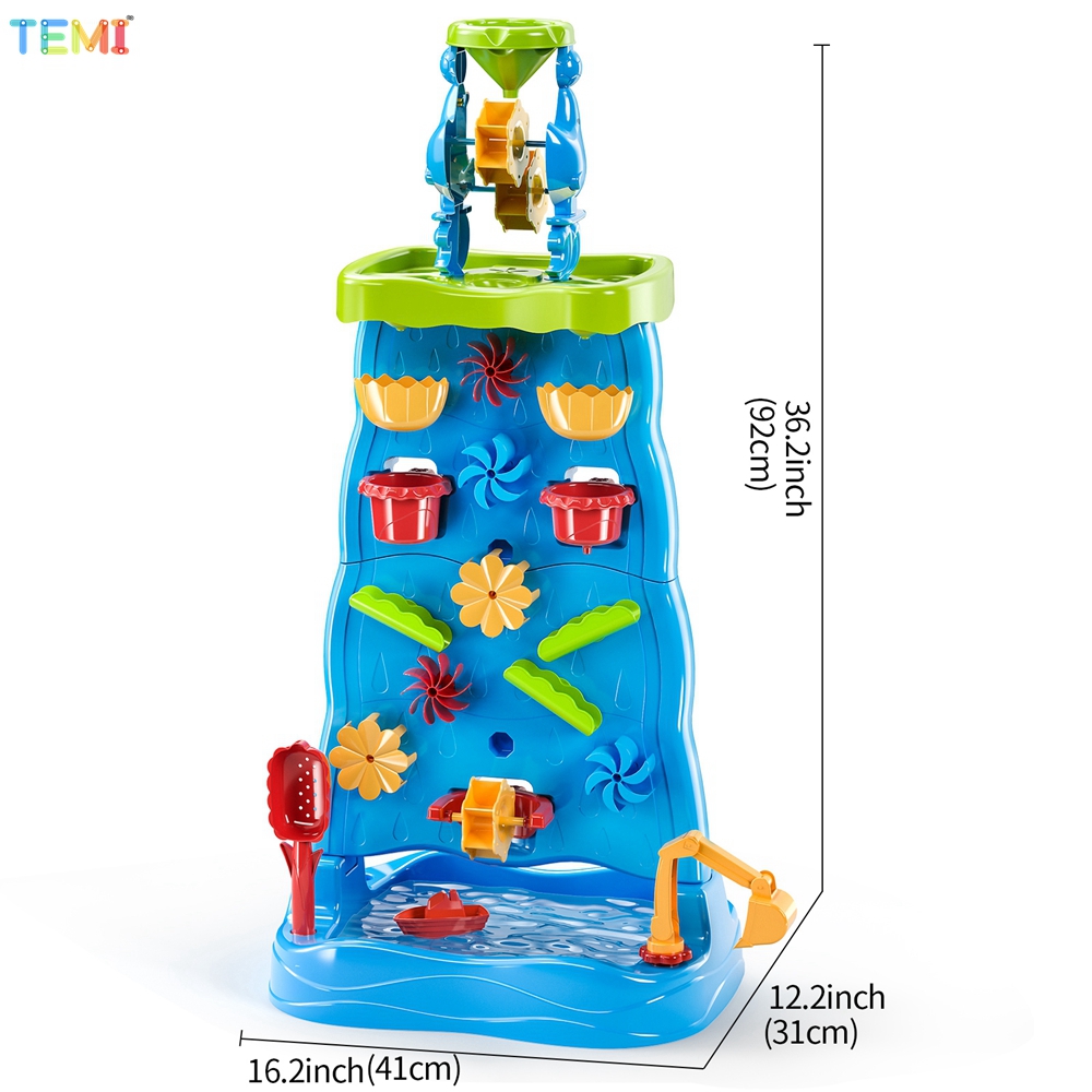 TEMI Water Table Waterfall Outdoor Toys for Kids Toddlers Boys Girls ...