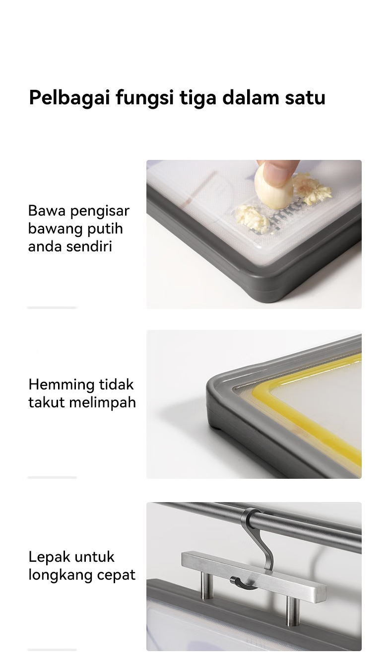 Ecowin 316 stainless steel cutting board mildew-proof antibacterial thick kitchen chopping board ...