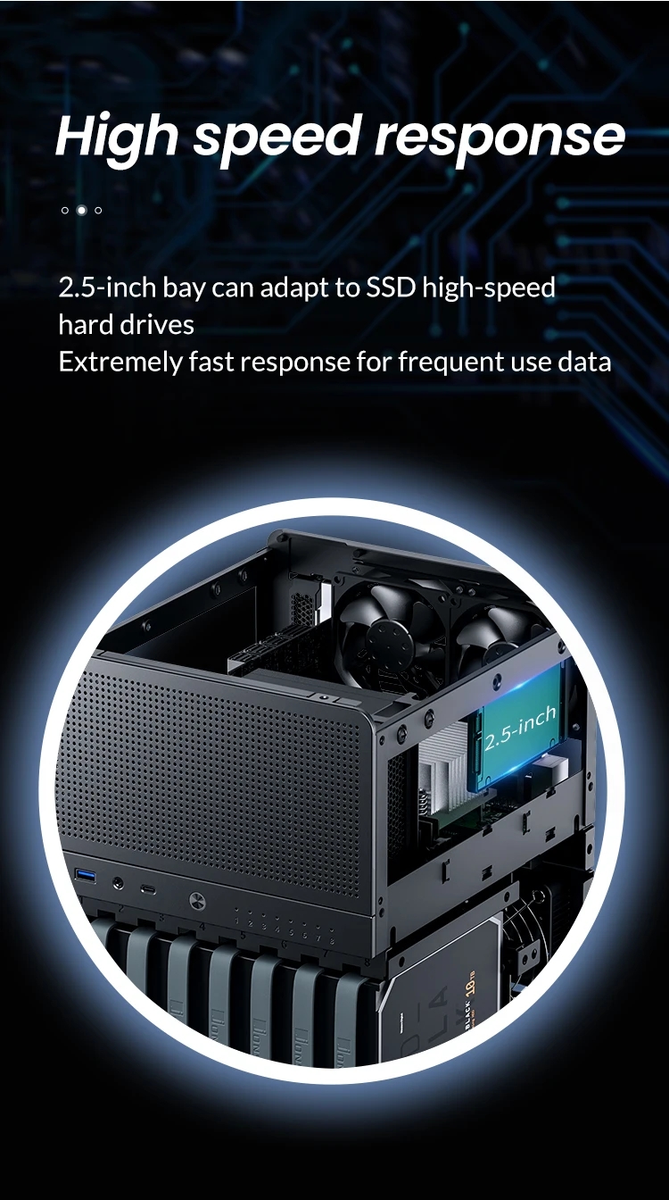 JONSBO N3 NAS Mini Case All-In-One Aluminum ITX Chassis 8 Hard Disk ...