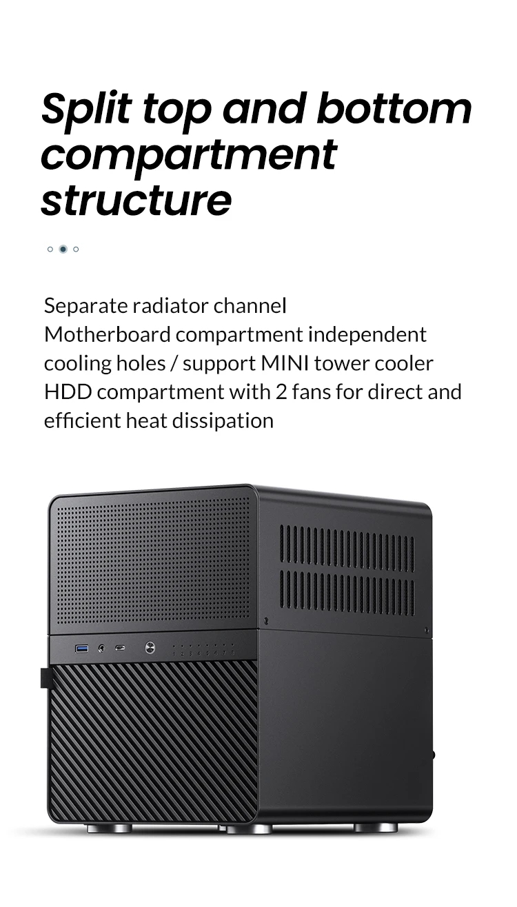 JONSBO N3 NAS Mini Case All-In-One Aluminum ITX Chassis 8 Hard Disk ...