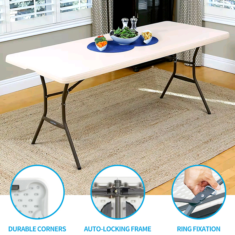 6ft Folding Table Event Catering Hall Buffet Heavy Duty Exhibition ...