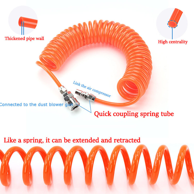 High Pressure Cleaning Spray Gun Air Duster PU Air Spring Hose Flexible ...
