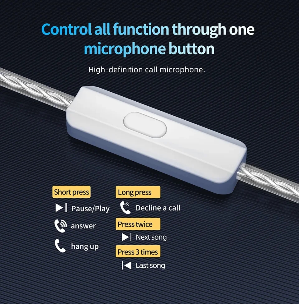 CCA Rhapsody 2DD+4BA Hybrid IEM Hi-Fi Earphones Wired Headphone With ...