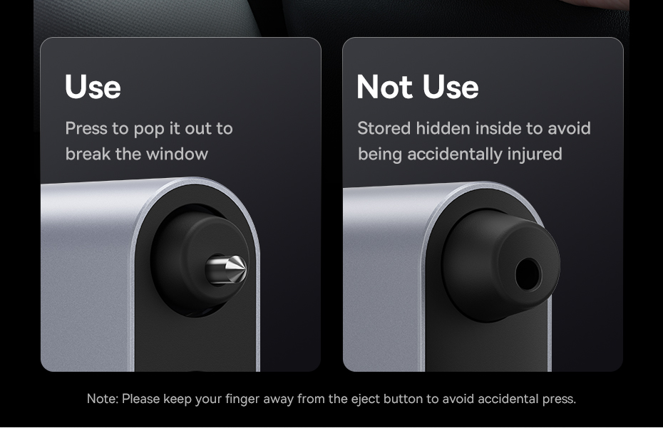 Baseus Safe Car Life 2/3 in 1 Car Safety Hammer Window Glass Breaker ...