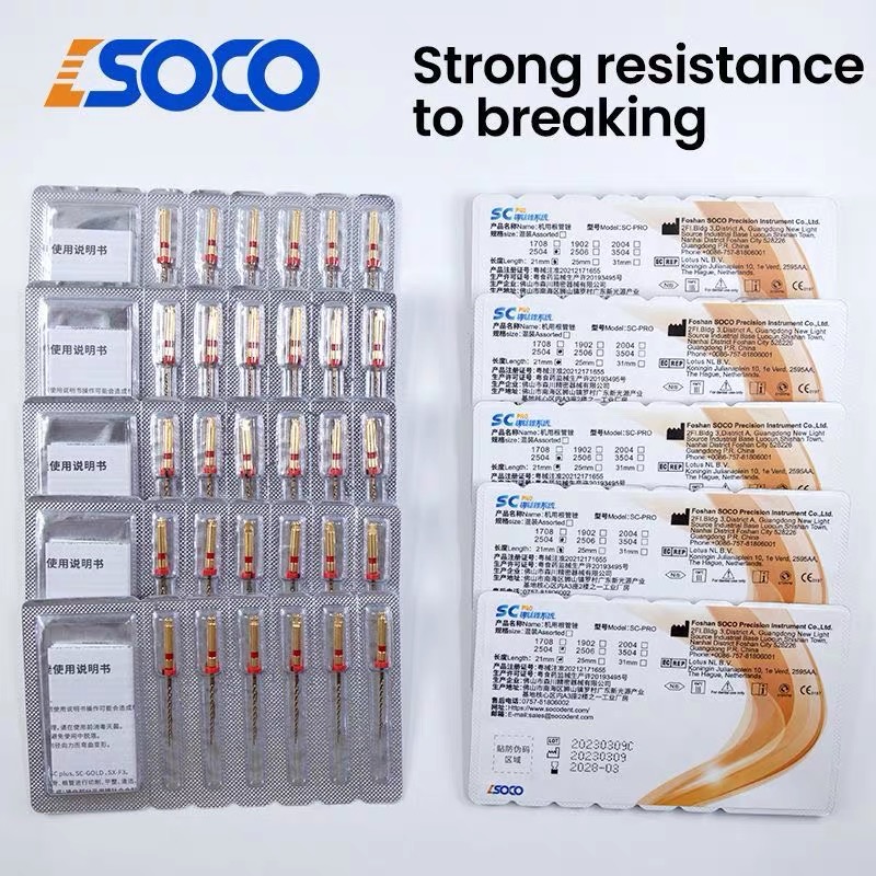 6Pcs SOCO SC-PRO Dental Root Canal Controlled Memory Files 21/25mm ...