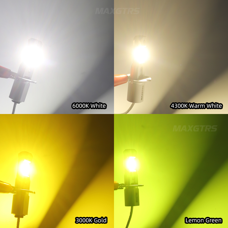 MAXGTRS 2pcs H3 Super Led Bulbs 80w Auto lights car led bulbs Car Light ...