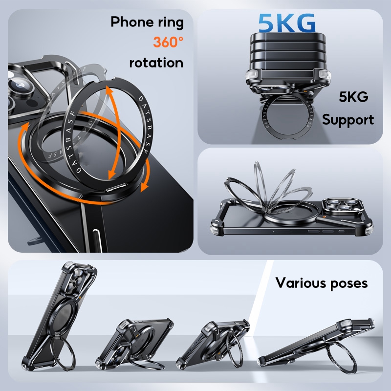 OATSBASF Z Case Metal Phone Case For iPhone 16 ProMax / 16 Pro / 16E ...