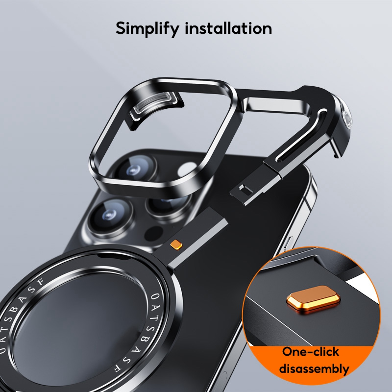 OATSBASF Z Case Metal Phone Case For iPhone 16 ProMax / 16 Pro / 16E ...